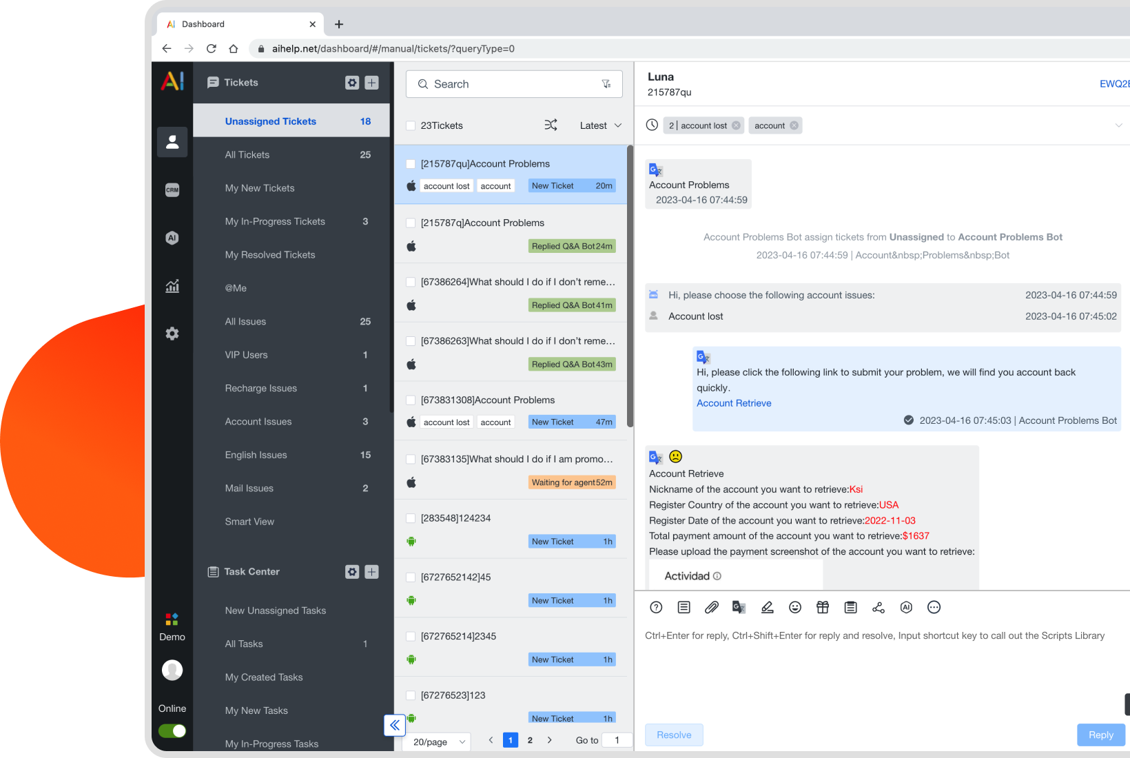 FEATURES | Chatbot, In-App Messaging & Operations and others